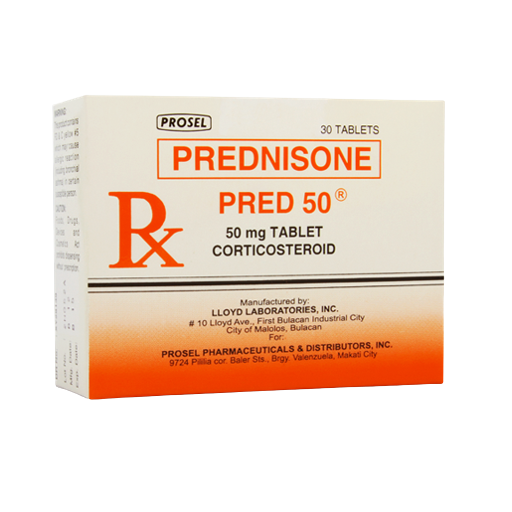 PRED 50 Prednisone 50mg Tablet 30's price in the Philippines | MedsGo ...